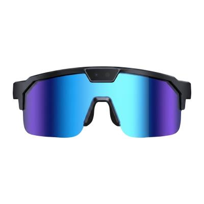 China Ice Blue Bluetooth AI Smart Glasses for sale