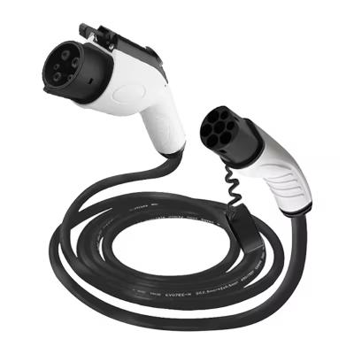 China Type 2 to SAE J1772 EV Charger Extension Cord 40A 240V AC with IP55 Rating for Universal Electric Vehicle Charging for sale
