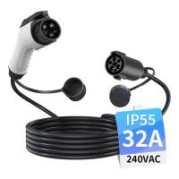 China SAE J1772 EV Extension Cable Level 2 Charging Cord 10 ft 110V-240V 32A IP54 Rated for sale