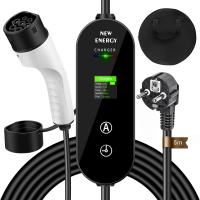 China EV AC Charger Designed for and Flexible Electric Vehicle Charging with Adjustable Current Settings and 5 Meter Cable Length for sale