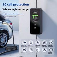 China Portable EV Charging Gun 3.5kW 16A Type 2 GBT with 5m Cable Adjustable Current 8A-16A LCD Display for sale