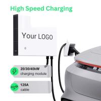 China Wall Mounted DC EV Charger 30kW CCS2 GBT One-Click Start IP30 for sale