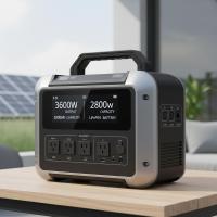 China Portable Power Station 3600W 2800Wh LiFePO4 Hybrid Solar Fast Charging for sale