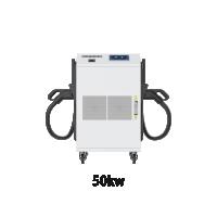 China Wheeled DC Fast Charger 50 kW Multi-Connector Mobile EV Charger for sale