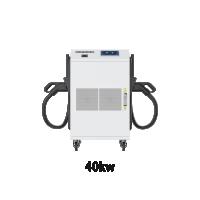 China Wheeled DC Fast Charger 40 kW Multi-Connector Mobile EV Charger Dual Gun V2G for sale
