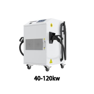 China Wheeled Portable DC EV Charger 40-120kW Dual Gun V2G V2L V2H Multi-Connector for sale