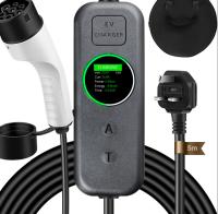 China Portable Type2 EV Charger 8-32A Adjustable Current IP66 Color Screen with Temperature Control for sale
