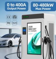 China High-Power 480kW DC Commercial EV Charging Station CCS1 CCS2  Interface Dual Gun Forced Air Cooling 55inch Advertising LCD for sale