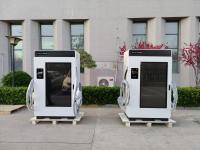 China High-Power 480kW DC Commercial EV Charging Station CCS1 CCS2  Interface Dual Gun Forced Air Cooling 55inch Advertising LCD for sale