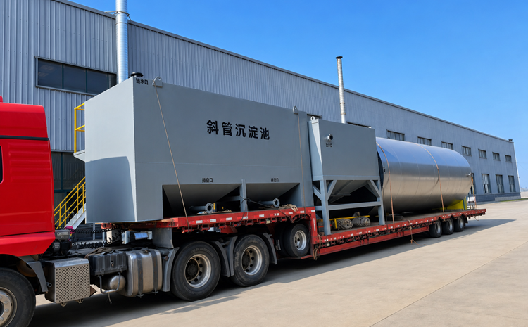Inclined-tube sedimentation tank loaded with the process module