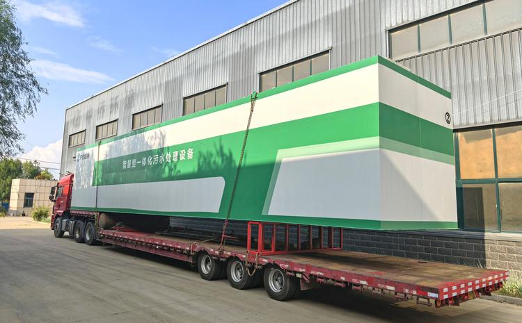 Integrated wastewater treatment equipment ready for delivery