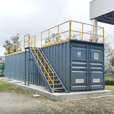 China Easily Transportable And Relocatable PLC Controlled Containerized Sewage Treatment Plant with 39.97m² Floor Space for sale