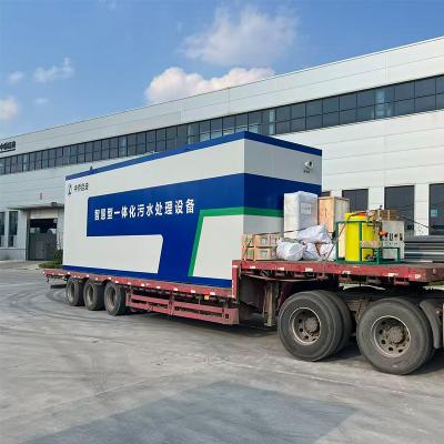 China PLC Intelligent Control Integrated Sewage Treatment Equipment With Automatic Alarm Sludge Return Disinfection Function Real Time Water Quality Monitoring for sale