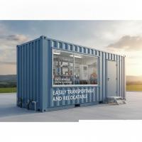 China Easily Transportable And Relocatable PLC Controlled Containerized Sewage Treatment Plant with 39.97m² Floor Space for sale