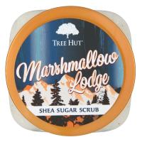 China Marshmallow Lodge Shea Sugar Brightening Exfoliating Body Scrub OBM for sale