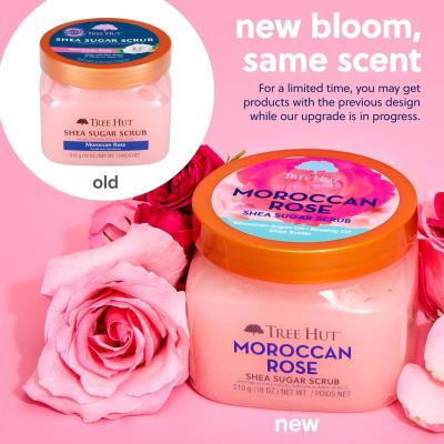 China Tree Hut Moroccan Rose Shea Sugar Scrub Exfoliating Full Body Nourishing Essential Body Care for sale