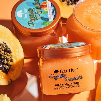 China Papaya Paradise Shea Sugar Exfoliating Body Scrub For Brightening Body 18 Oz for sale