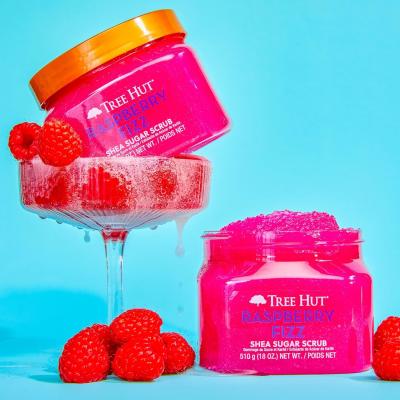China OEM Organic Body Exfoliator For Dry Skin Tree Hut Raspberry Fizz Shea Sugar Scrub for sale