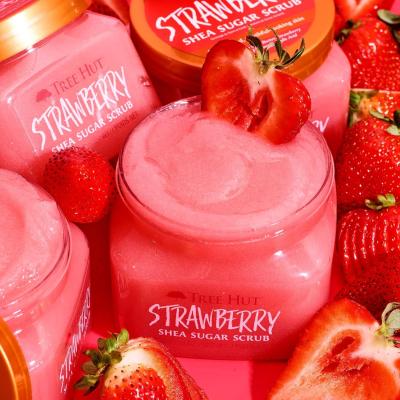 China 250ml Tree Hut Strawberry Shea Sugar Scrub Salt Exfoliating Antioxidants for sale