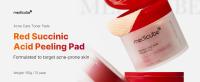China Breakout-Prone Skin Exfoliating Toner Pads Medicube Red Succinic Acid Panthenol Facial Peeling Pads with Niacinamide AHA BHA for sale