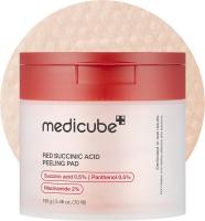 China Breakout-Prone Skin Exfoliating Toner Pads Medicube Red Succinic Acid Panthenol Facial Peeling Pads with Niacinamide AHA BHA for sale