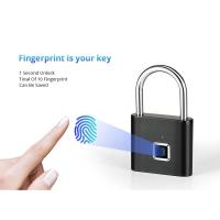 China Smart Zinc Alloy Fingerprint Scanner Padlock For Personal Belongs Safety for sale