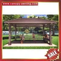 China high quality outdoor aluminum pavilion gazebo canopy awning shelter for park garden backyard for sale