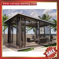 China Modern outdoor rain sunshade aluminum pavilion gazebo canopy awning shed shelter for backyard for sale