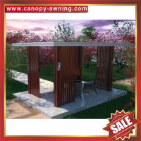 China hot selling backyard garden park wood look Aluminum gazebo pavilion canopy awning shelter for sale