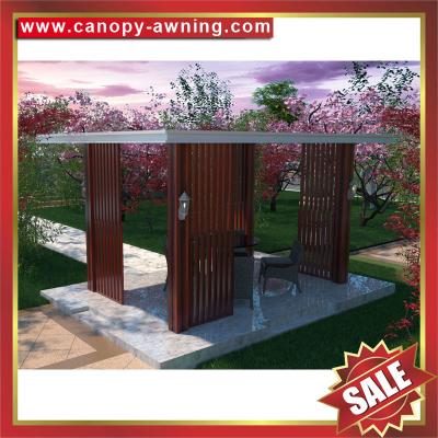 China hot selling backyard garden park wood look Aluminum gazebo pavilion canopy awning shelter for sale