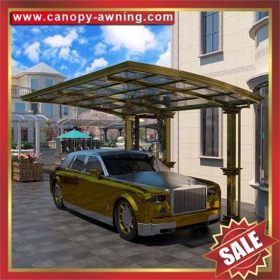 China luxury rome style backyard polycarbonate aluminium parking single car shelter canopy awning cover carport for sale for sale
