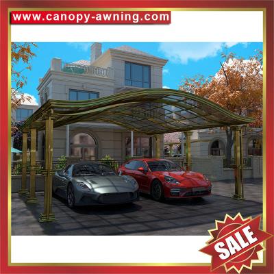 China luxury rome style backyard polycarbonate aluminium park double cars shelter canopy awning cover carport for sale for sale