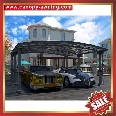 China hot selling luxury rome style backyard polycarbonate aluminium parking double cars shelter canopy awning cover carport for sale
