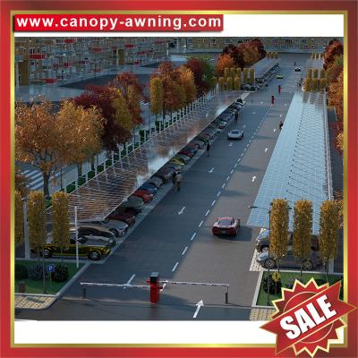 China excellent outdoor large size cantilever polycarbonate aluminum park cars shelter canopy awning carport for the project for sale