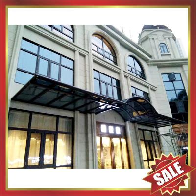 China excellent waterproofing rain sun hotel patio gazebo balcony corridor porch aluminium polycarbonate awning canopy shelter for sale