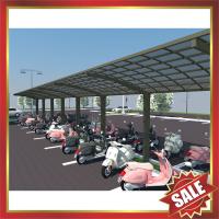 China Nice metal aluminum alloy polycarbonate pc carport parking car shed bike bicycle motorcycle shelter cover canopy awining for sale