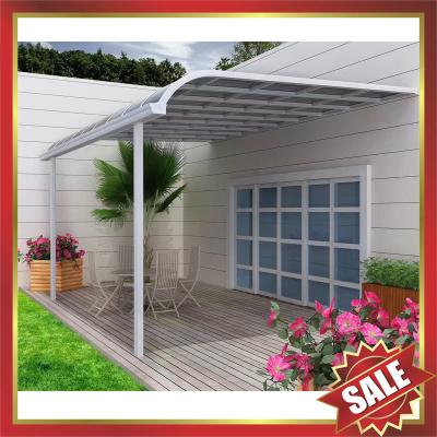 China outdoor villa house garden patio gazebo balcony sun rain aluminum polycarbonate pc awning canopy canopies cover shelter for sale