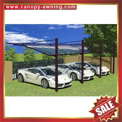 China outdoor rain sun pc polycarbonate aluminium aluminium parking car shelter canopy canopies awning cover shield carport for sale