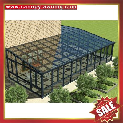 China prefab solar villa gazebo glass aluminium aluminum frame sunroom sun room house building sunhouse cabin enclosure kits for sale