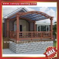 China outdoor villa house terrace patio gazebo balcony alu aluminum alloy polycarbonate awning canopy canopies cover shelter for sale