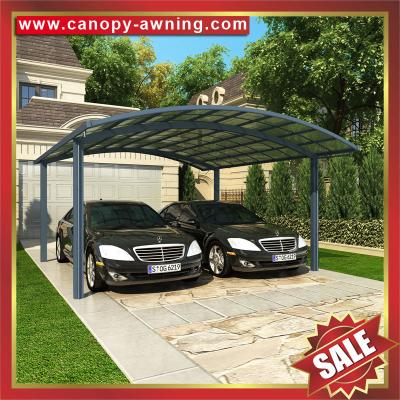 China hot sale outdoor pc polycarbonate aluminium aluminium alu park double cars shelter canopy cover shield carport for sale