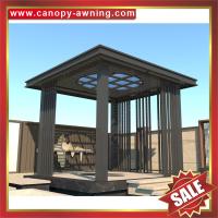 China Hot sale Outdoor garden park Aluminium aluminum alu metal gazebo pavilion sunshade canopy shelter awning cover for sale