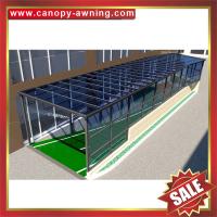 China outdoor alu aluminum polycarbonate pc corridor walkway throughway passage canopy awning shelter cover tunnel project for sale