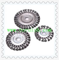 China Twist Knotted Hole Flat Wire Wheel Brushes TRT01 for sale