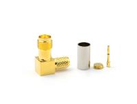 China SMA female right angle crimp for RG 58 cable RF Coaxial Connector for sale