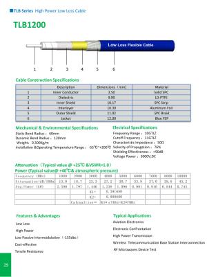 China TLB Series High Power Low Loss Cable for sale