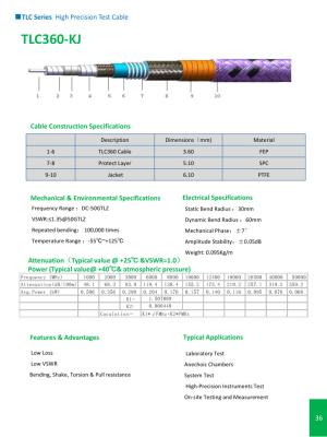 China TLC Series High precision Test Cable for sale