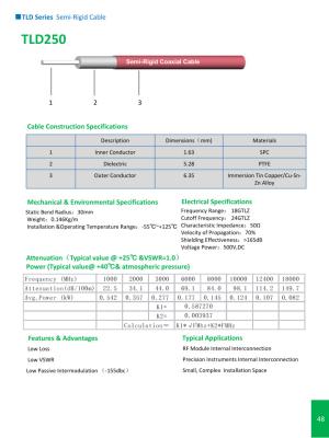 China TLD Series Semi-Rigid Cable for sale