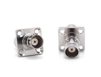 China BNC Female to BNC Female 4 Holes Flange RF Coaxial Adapter for sale