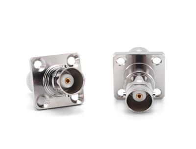 China BNC Female to BNC Female 4 Holes Flange RF Coaxial Adapter for sale